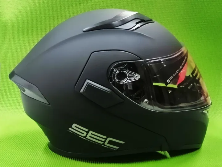 SEC Matte black Modular Helmet Dual Visor Windstorm V2 | Lazada PH