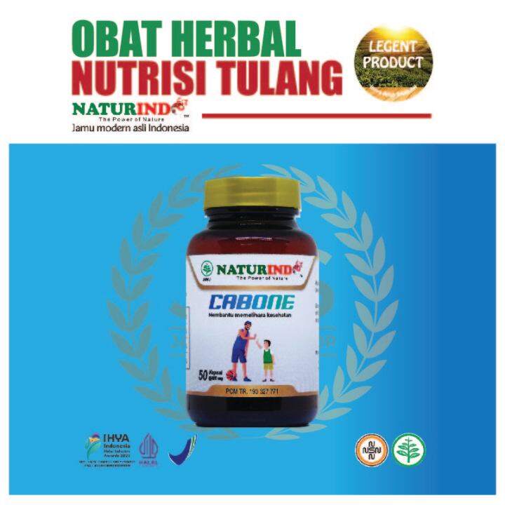 OBAT VIT NUTRISI TULANG CABONE HERBAL SPESIAL TULANG SEHAT NATURINDO ...