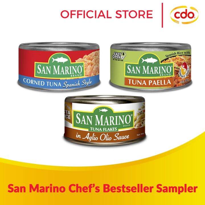 SAN MARINO Chef’s Bestseller Sampler (Paella 180g Aglio Olio 180g Spanish Style 180g) | Lazada PH