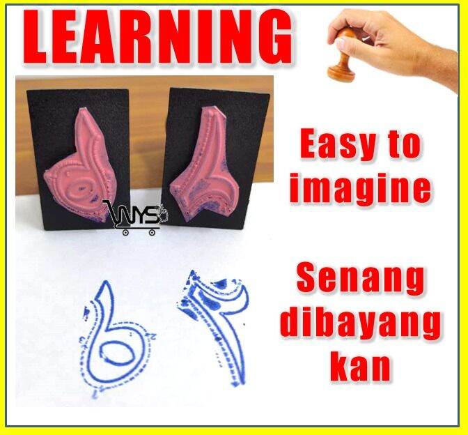 Cop cara menulis nombor jawi Rangka ### Rubber Stamp Chop / Learning / Children /Keluarga ...
