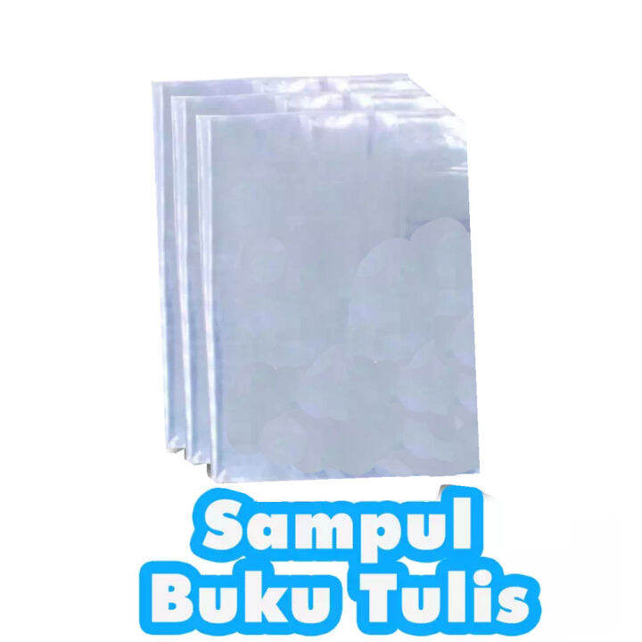 Sampul plastik buku tulis Transparant ukuran buku tulis biasa ukuran 23cm x 18cm 10lembar ...
