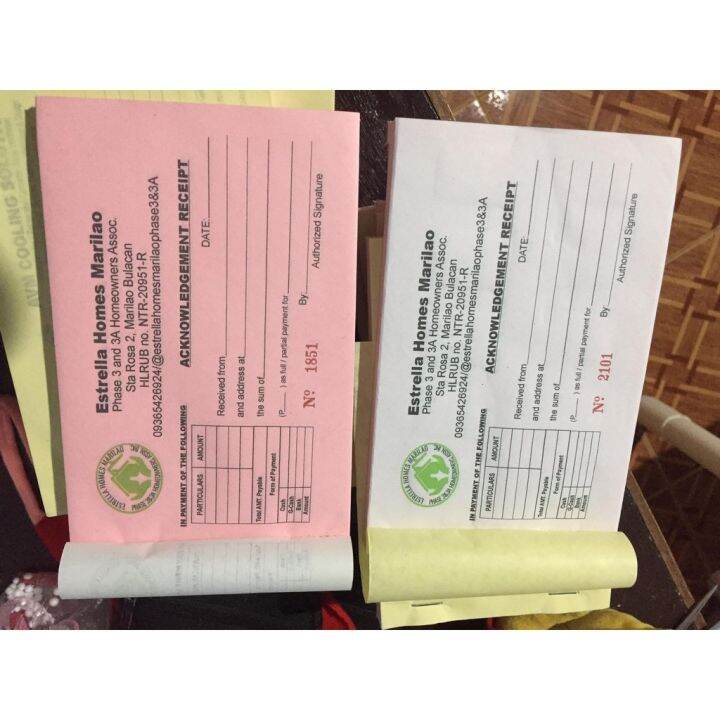 Customize Receipts - Acknowledgement Collection Provisionary Receipts ...