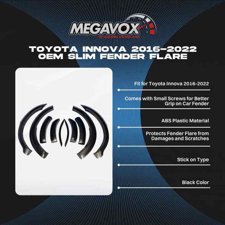 Toyota Innova 2016-2022 OEM Slim Fender Flare | Lazada PH