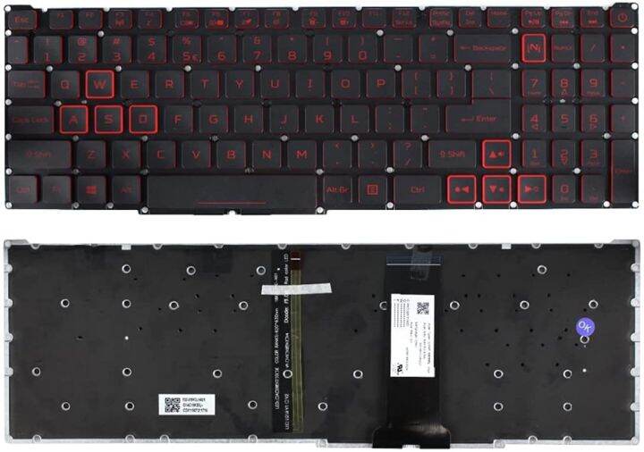 Laptop Replacement US Layout Red Backlit Keyboard for Acer Nitro 5 ...