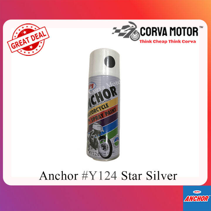 CAT SEMBURAN ANCHOR Anchor Spray Paint #Y124 STAR SILVER 400ML | Lazada