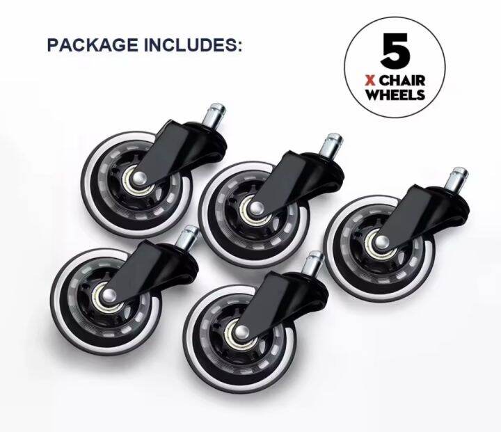 5PCS Office Chair Caster Wheels 2inch /3 Inch Swivel Rubber Caster ...