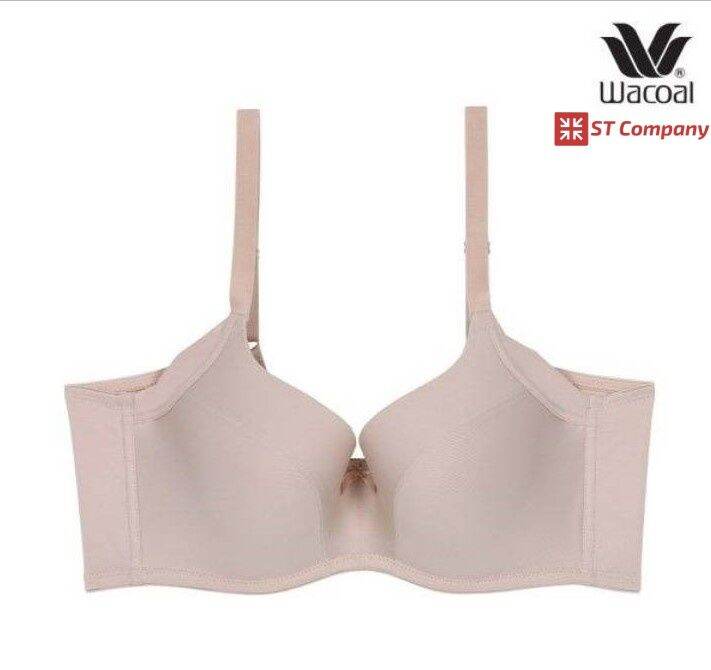 เสื้อใน Wacoal Basic Bra สีเบจ (BE) มีโครง 4/5 คัพ รุ่น WB9919 เก็บทรง ฟองบาง ลำตัวใหญ่ เก็บ ...