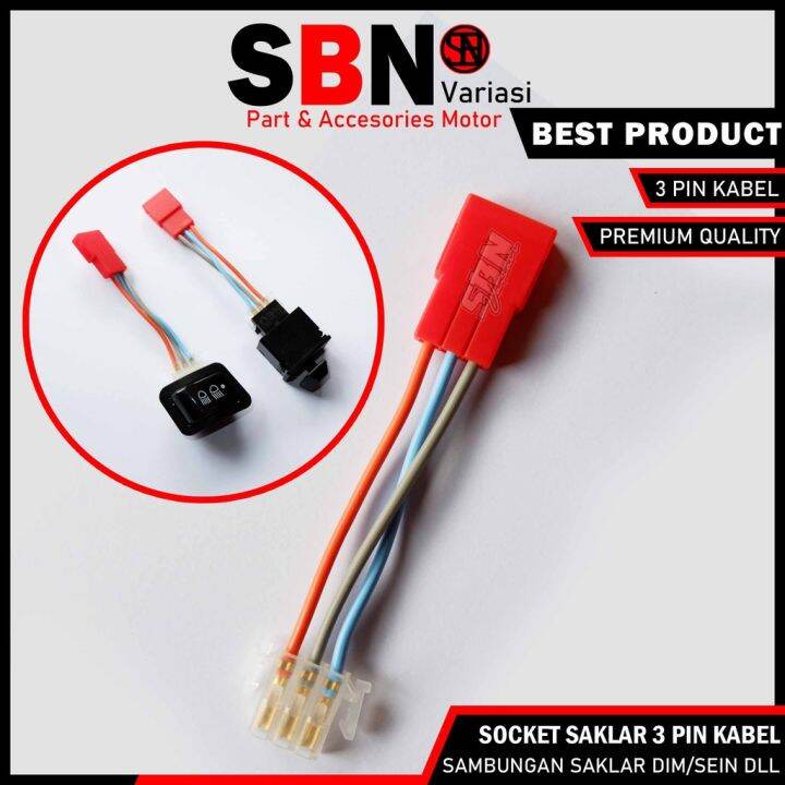 Kabel Sambungan Socket Saklar Sein Hazard Lampu Dim Motor | Lazada ...