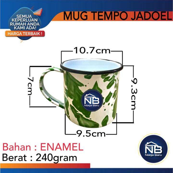 Cangkir Mug Gelas Lurik Burik Blirik Enamel Seng Kaleng Jadul Kuno ...