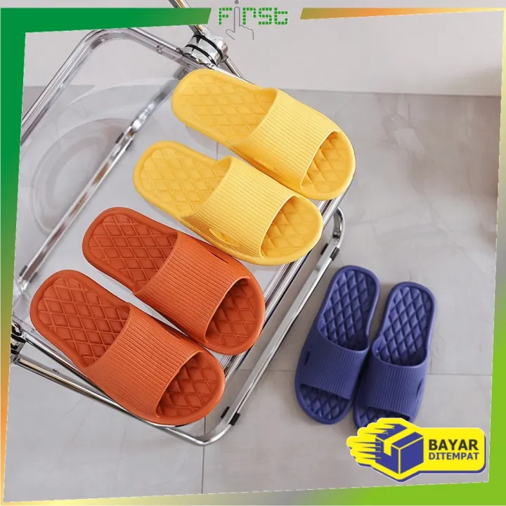 FH-S35 Sandal Rumah Berkualitas EVA Karet Polos / Sandal Kamar Mandi Berbahan Empuk Sendal Karet ...