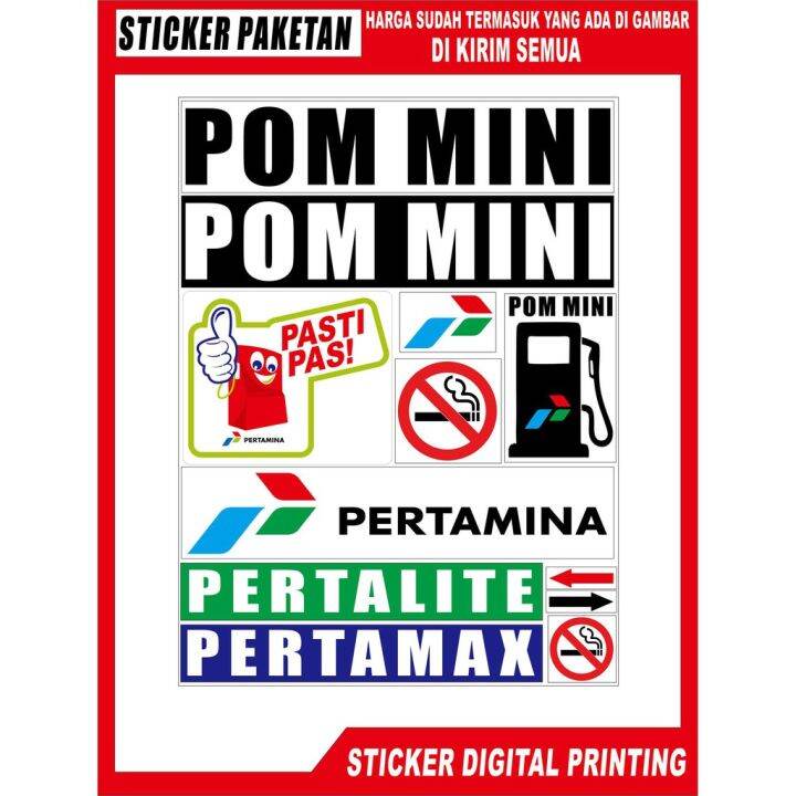 STICKER POM MINI POM BENSIN STICKER PERTAMINA | Lazada Indonesia