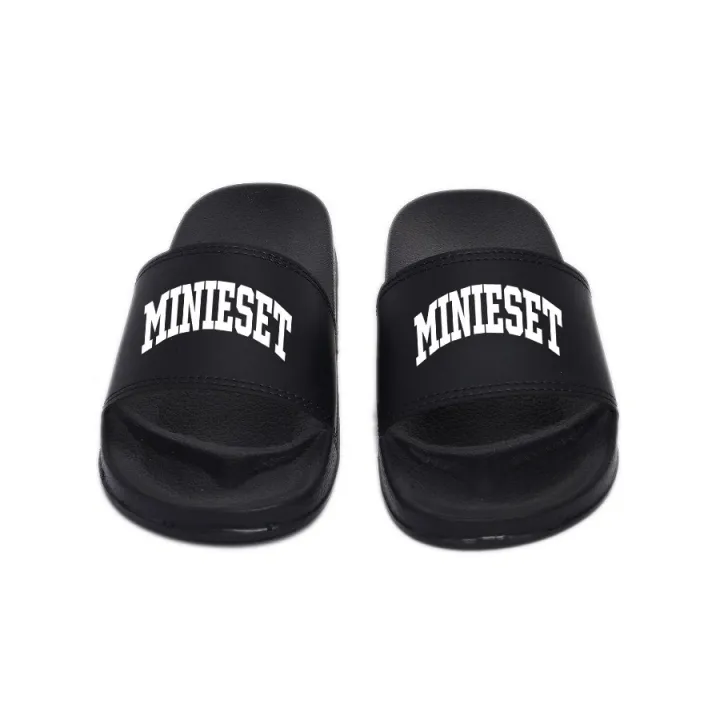 Mnst | Sandal Slide | Black | Basic | Lazada Indonesia