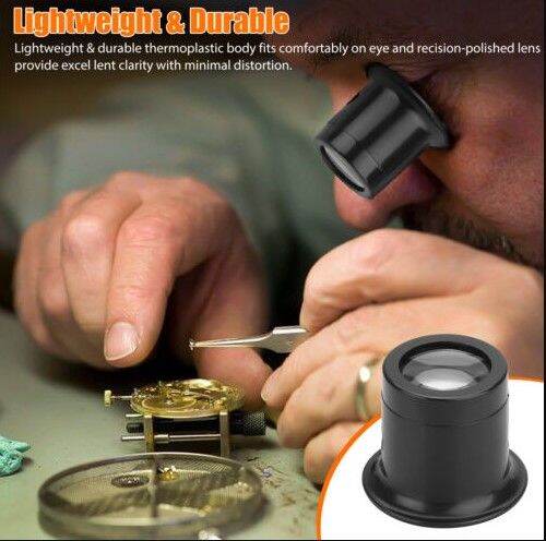 Kaca Pembesar 5x 10x Eye Loop reparasi eye microscope eye piece jam ...