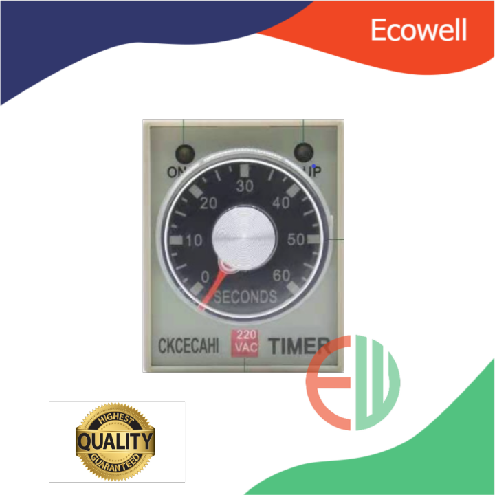 Timer Relay AH3-3 With Socket Based AC220V 60S | Lazada PH