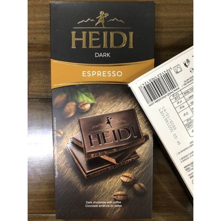 Heidi Chocolate from Switzerland, 80 grams (Keto-approved Intense Dark ...