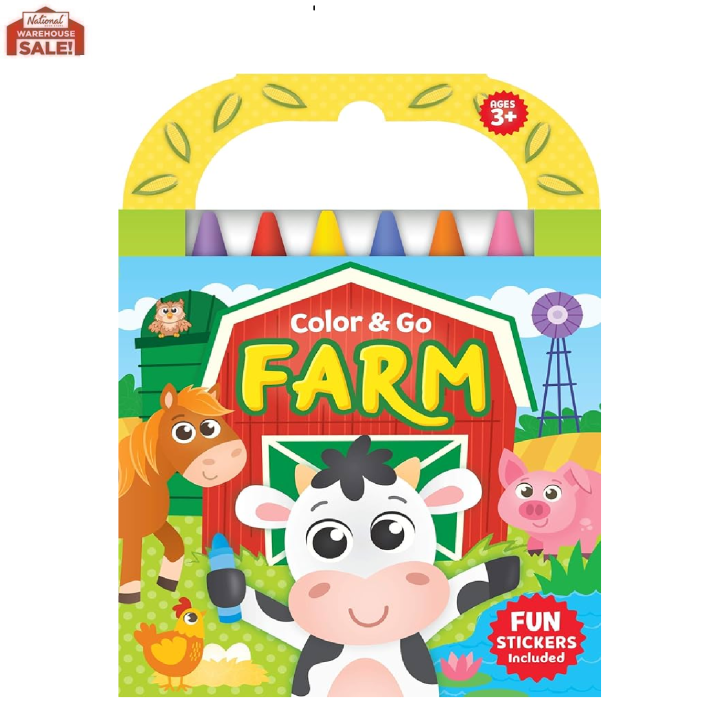 COLOR AND GO COLORING WITH CRAYONS AND STICKERS (60E) | Lazada PH