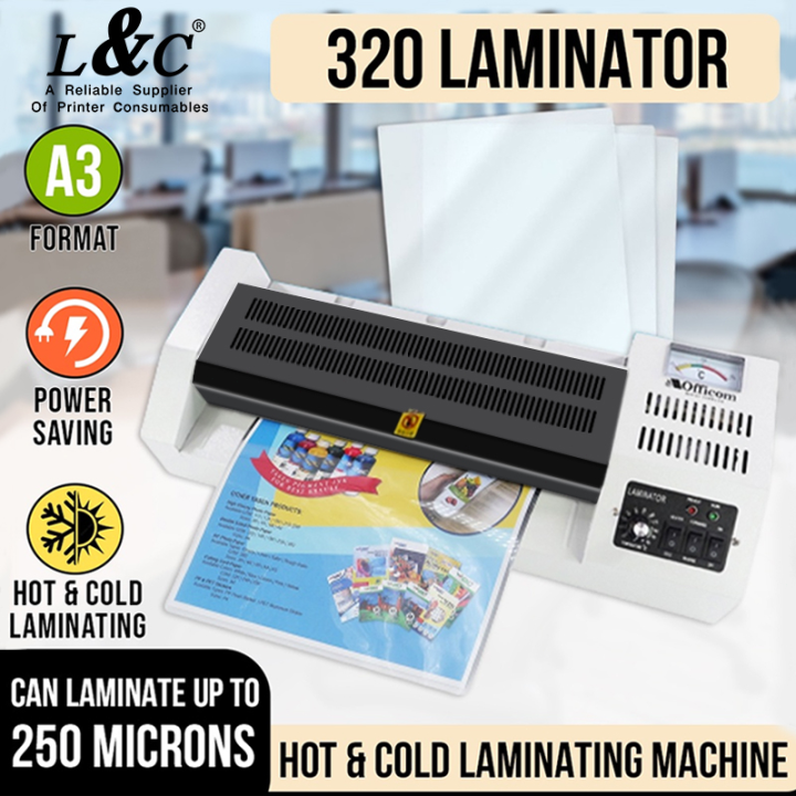 Landc A4 Laminator Machine Hot Cold Reverse 220v Heavy Duty Laminating