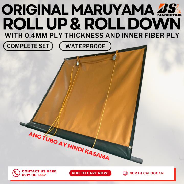 8x15ft FINISHED ROLL UP AND DOWN Complete set with rope and metal ...