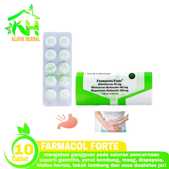Farmacrol Forte Tablet Kunyah - Obat Maag Asam Lambung | Lazada Indonesia