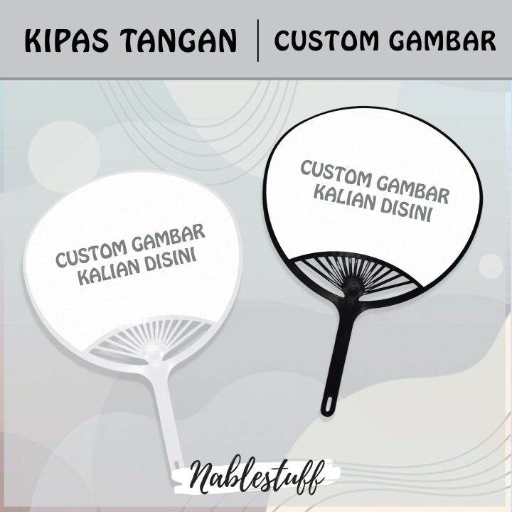 Kipas Tangan Custom Gambar Desain Design Suka - Suka // Kipas Kerang ...