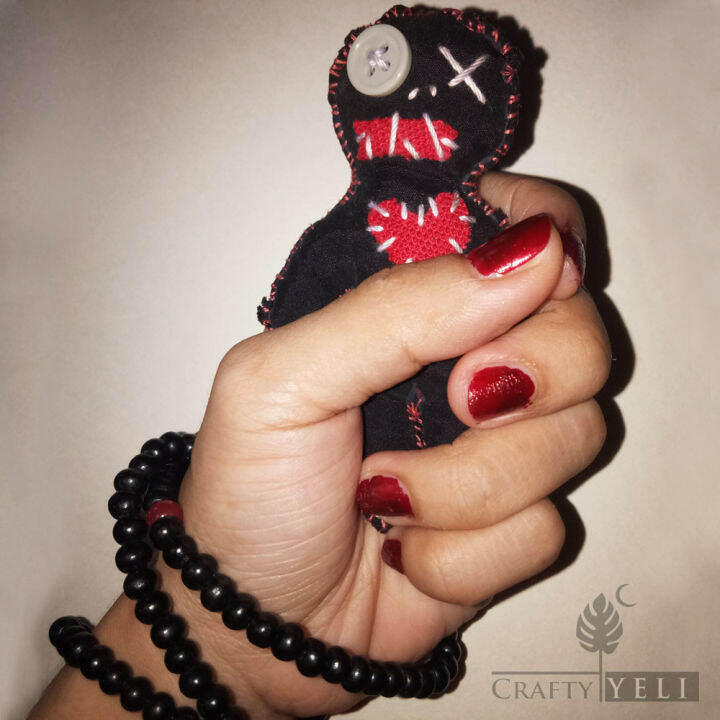 Small Classic Black Authentic Genuine Real Spirit Voodoo Doll Cloth ...