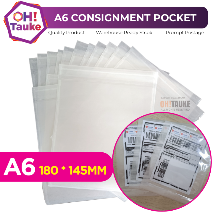 A6 Consignment Note Pocket AWB Pocket (50pcs/100pcs) | Lazada