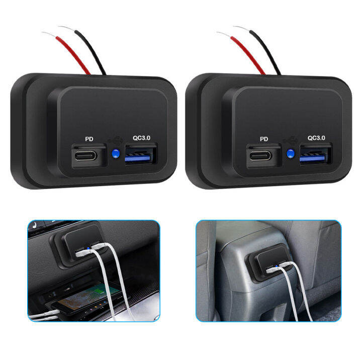 Car USB Charger QC3.0+PD Socket Panel For Buses and RVs | Lazada PH