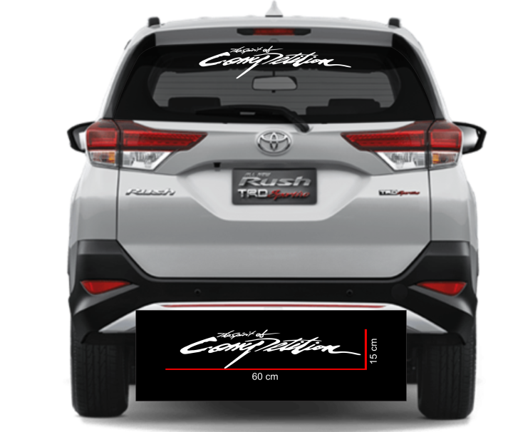 CUTTING STICKER-STIKER TULISAN KACA DEPAN/BELAKANG SPIRIT OF ...