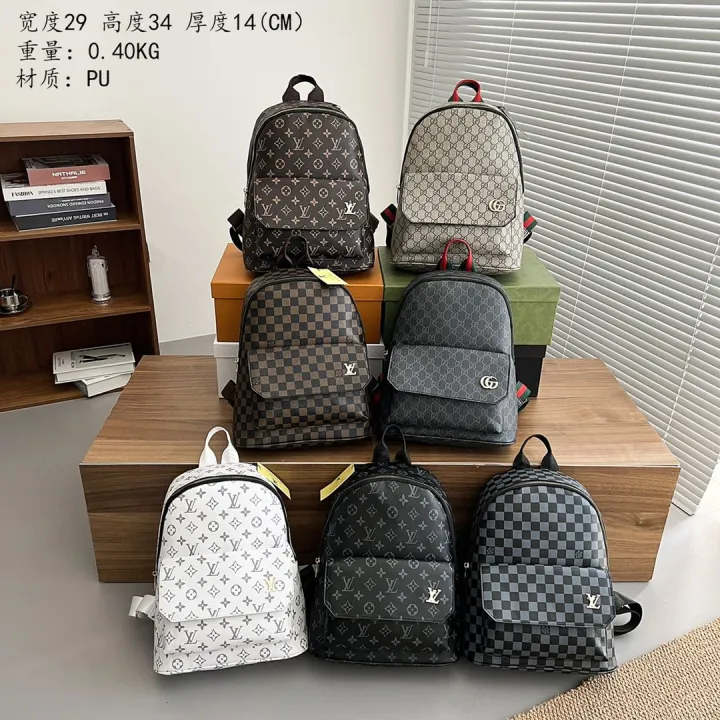 LOUISˉVUITTONˉLV 2022 กระเป๋าเป้สะพายหลังหนังแท้ใหม่แฟชั่นผู้ชายในฤดู ...