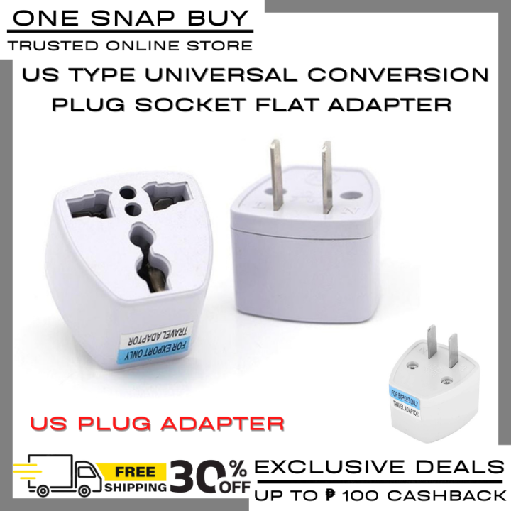 Universal Conversion Plug Socket Flat Blade Plug Adapter US Type Plug ...