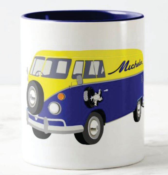 Classic Transporter Bus - Michelin Van Kombi Coffee Mug Glass ...