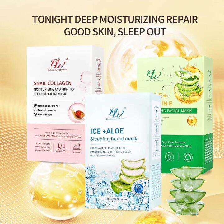 DW Sleeping Mask With Hyaluronic Acid For Dry And Sensitive Skin Gentle ...