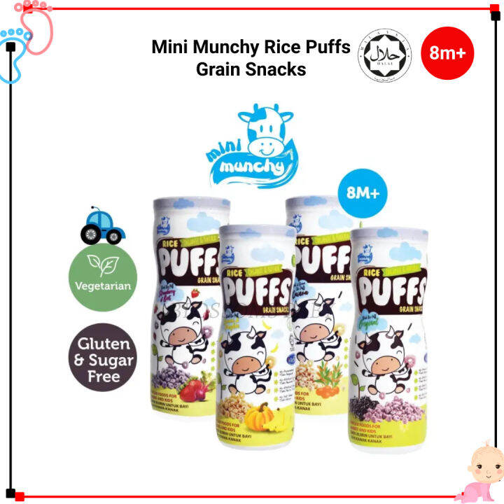 MINI MUNCHY Organic & Natural Rice Puff Grain Snacks | Lazada