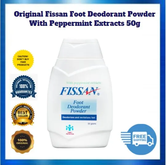 Original Fissan Foot Deodorant Powder With Peppermint Extracts 50g ...