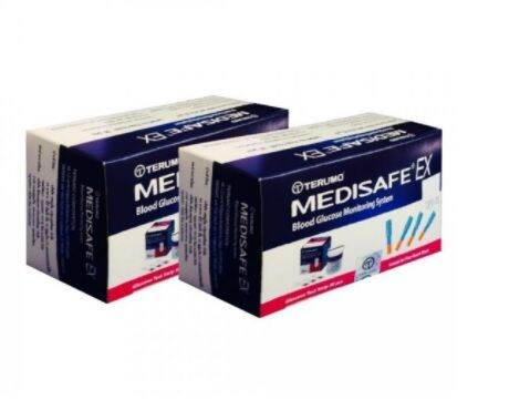 TERUMO MEDISAFE EX แผ่นตรวจน้ำตาลและเข็มเจาะเลือด อย่างละ 30 ชิ้น (2 ...