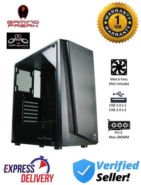 GAMING FREAK S93G FALCON ATX TOWER CASE CHASSIS PC CPU DESKTOP CASING ...
