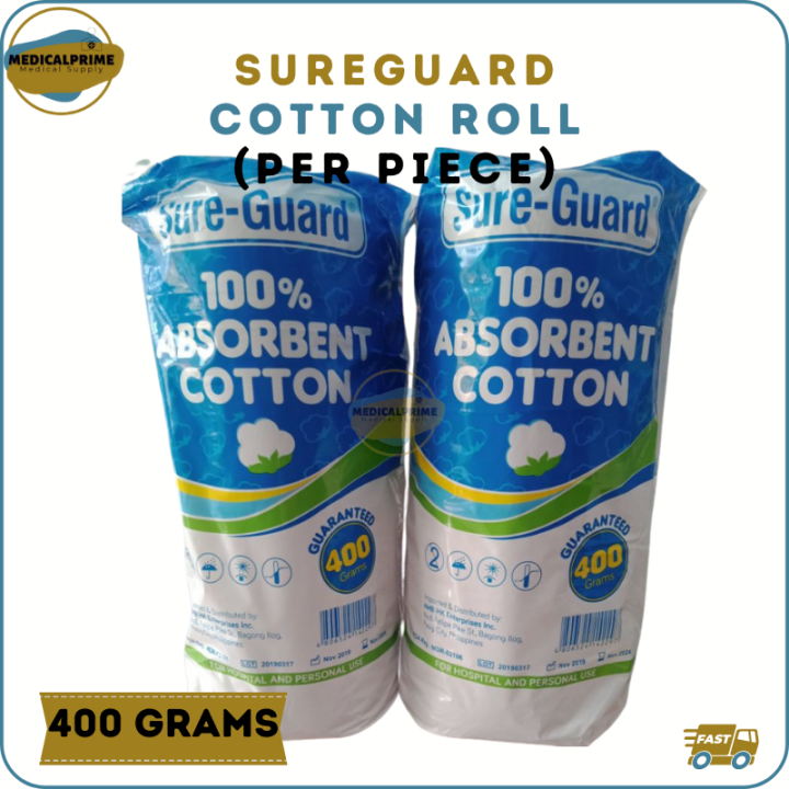 SURE-GUARD ABSORBENT COTTON ROLL 400g | Lazada PH