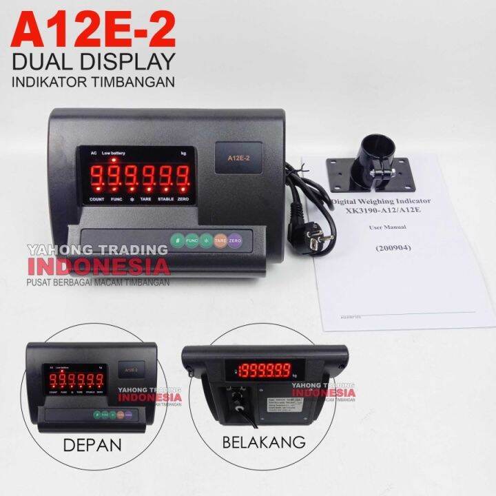 Indikator Timbangan Digital D-SCALE A12ETimbangan A12E -2 DUAL DISPLAY | Lazada Indonesia