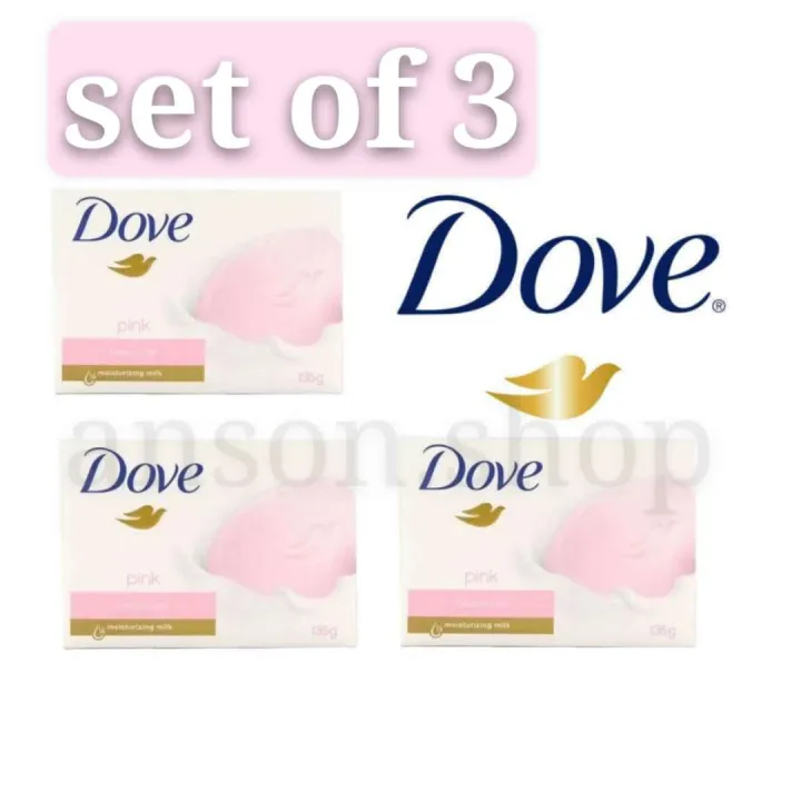 Set Of 3 Dove Pink Rosa Beauty Bar Soap 135g Lazada Ph
