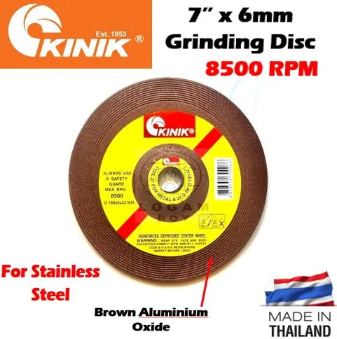 7'' GRINDING DISC KINIK REINFORCED DEPRESSED CENTER WHEEL 180MM MATA ...