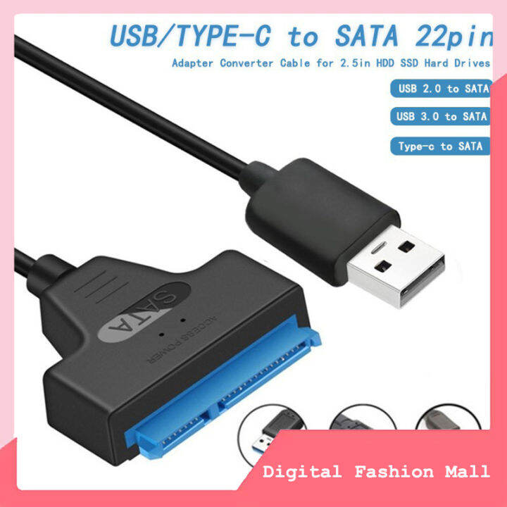 สายเคเบิลอะแดปเตอร์ฮาร์ดไดรฟ์ Usb3.0เป็น Sata Type-C เป็น Sata ...