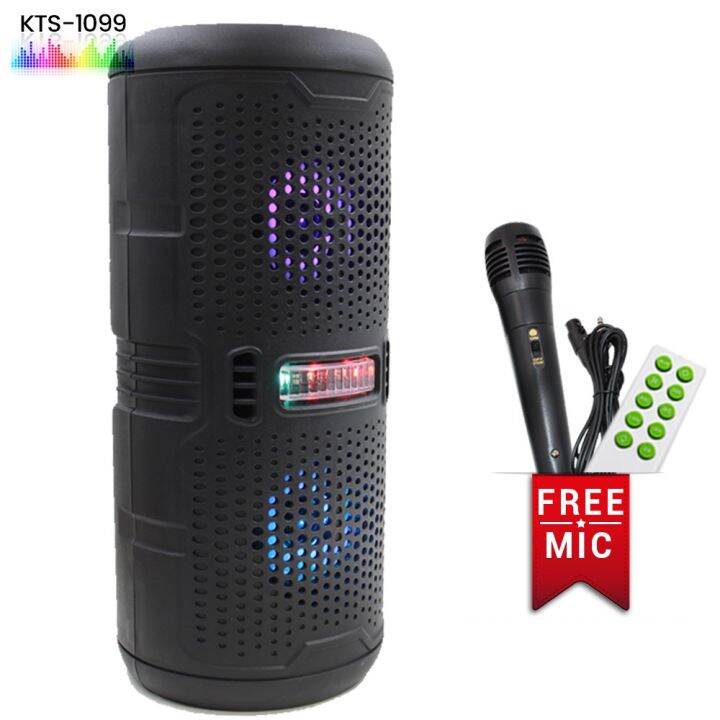 ORIGINAL KTS Bluetooth LED Wireless Dual Speaker Portable Audio Karaoke ...