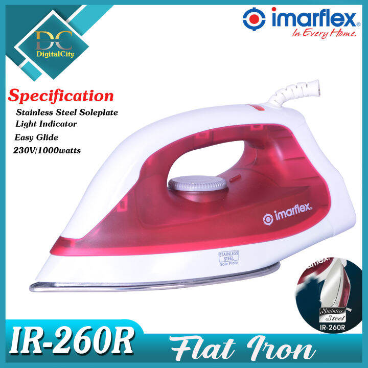 Imarflex IR-260R Flat Iron (Red) | Lazada PH