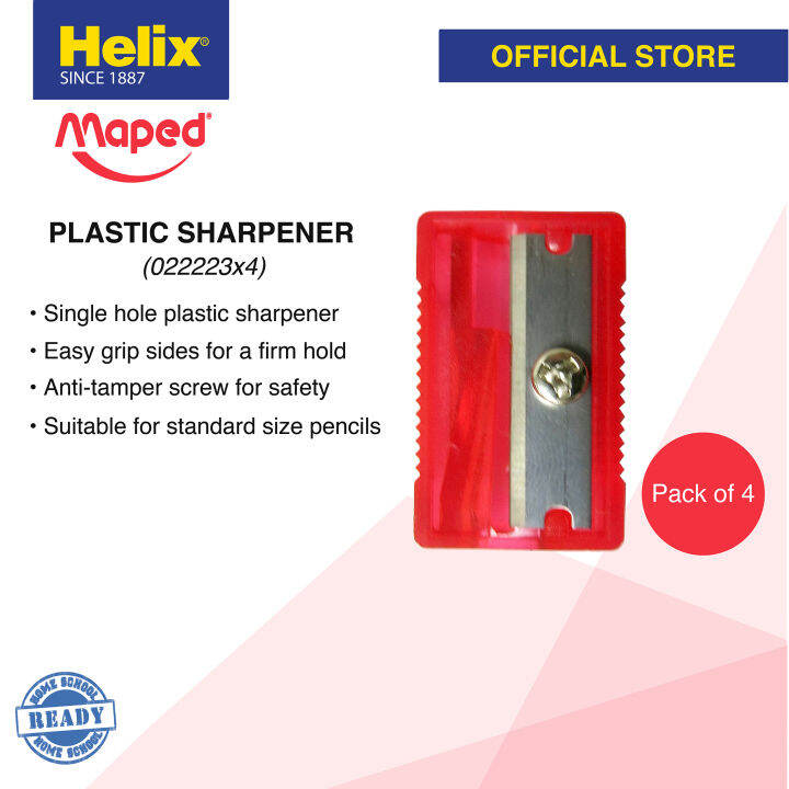 HELIX Plastic Sharpener | 1-Hole | Pack of 4 | Q03051 | Lazada PH