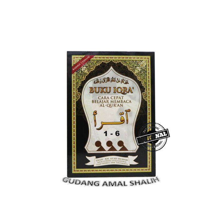 COVER HITAM - Buku Iqra' Bundel Rasm Utsmani Ukuran A5 Jilid 1-6 Kertas ...