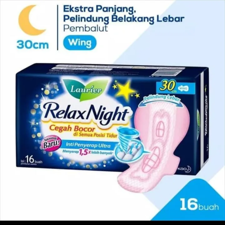 Laurier Relax Night Wing 30cm 16 Pcs | Lazada Indonesia