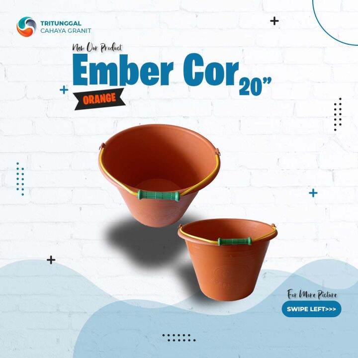 Ember Cor / Ember Adukan / Ember Semen Warna Oren (Orange) ukuran 20 ...