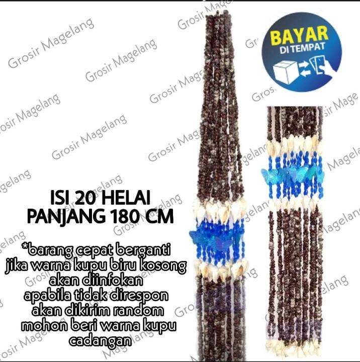 Tirai kerang Penyekat ruangan pintu terdiri dari 20 helai tirai kerang ...