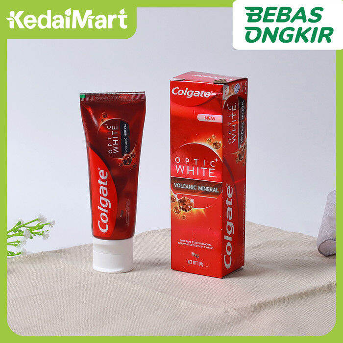 Colgate Optic White Volcanic Mineral Toothpaste 100 Gram | Lazada Indonesia