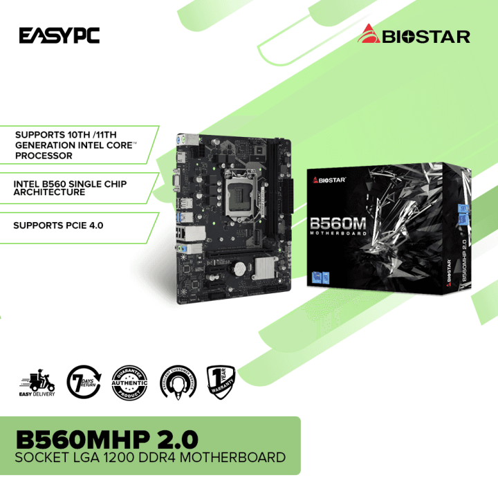 EasyPC | Biostar B560MHP 2.0 Socket LGA 1200 Ddr4 Motherboard Supports ...